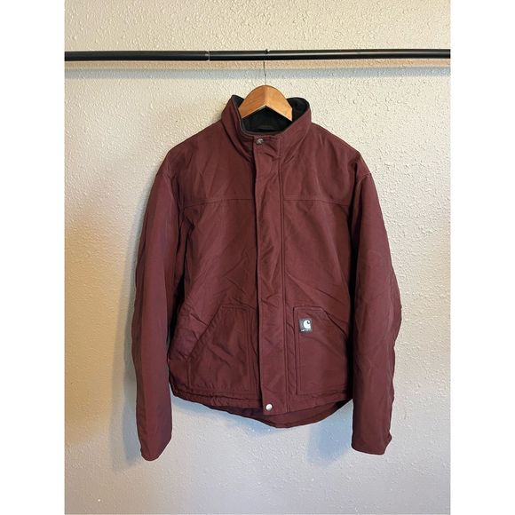 Carhartt | Jackets & Coats | Mens Carhartt Wine Colored Coat Sz Medium ...